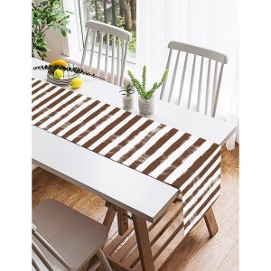 Parallel Straight Lines Pattern Table Deco, Striped Table Runner, Sleek ...