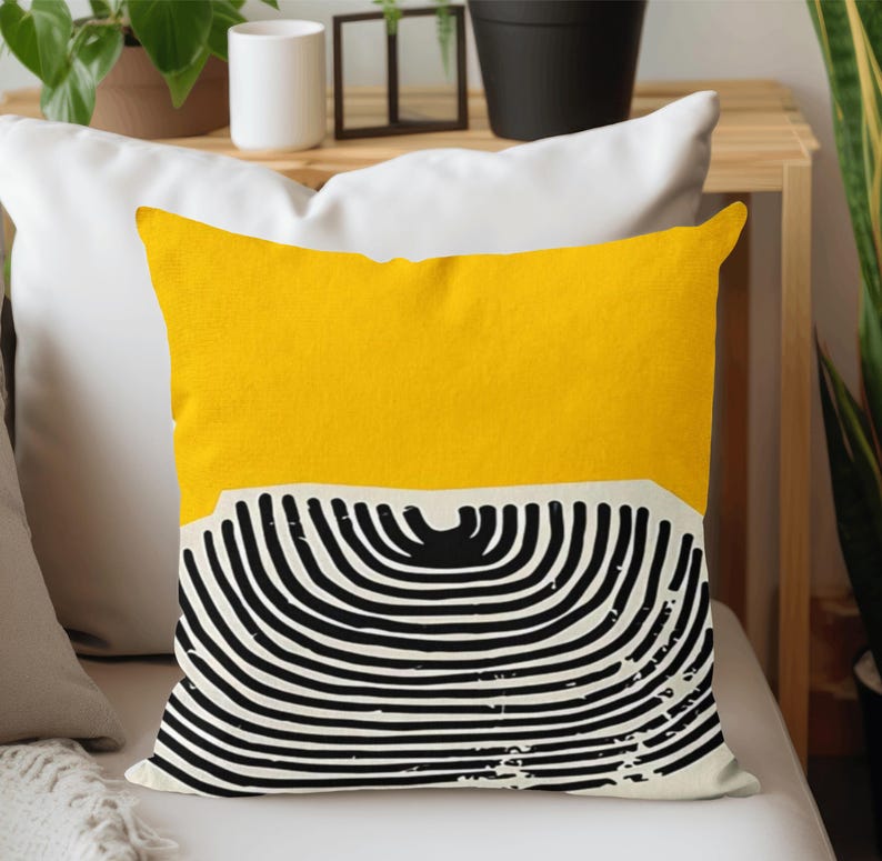 Capa de almofada moderna de meados do século XX, capa de almofada ...