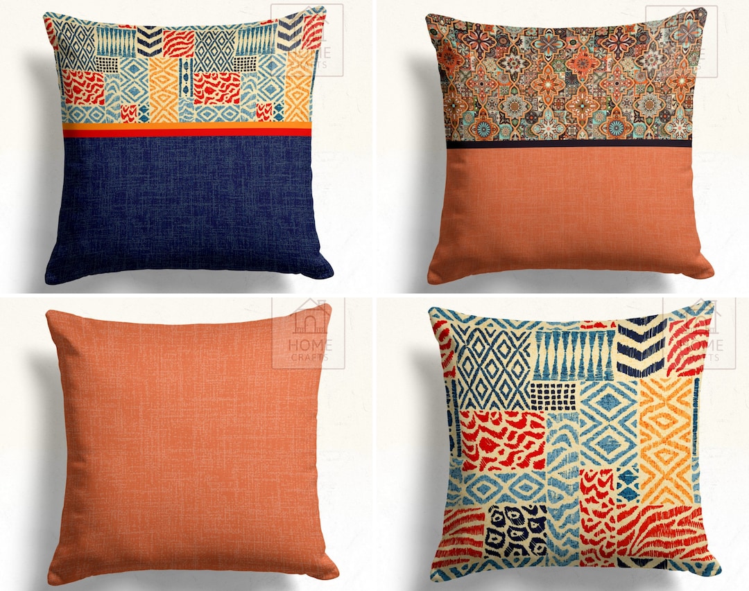 Bohemian-inspired Ethnic Pillow Covers, Cultural Motifs Cushion Cases ...