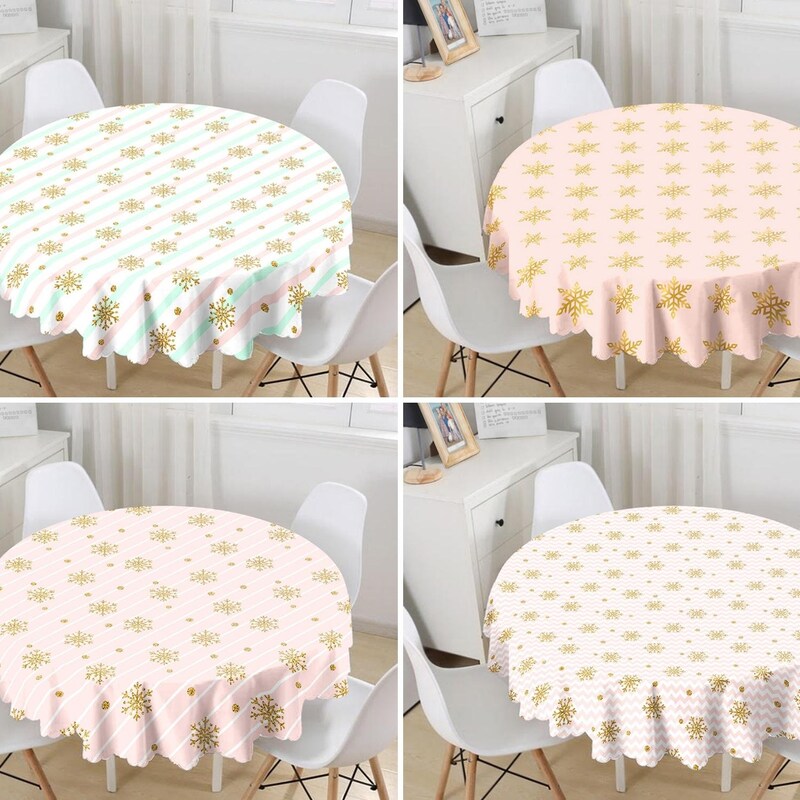 Pink Gold Tablecloth - Etsy