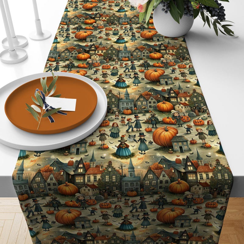 Halloween Table Runner Pattern - Etsy