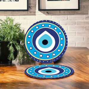 Evil Eye Placemat, Evil Eye Table Mat, Amulet Table Decor, Seeing Eye ...
