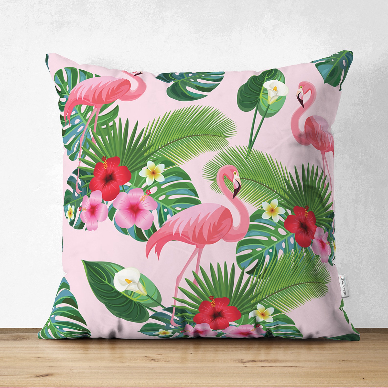Pink Flamingo Cushion Cases Tropical Pillow Cover Pineapple - Etsy