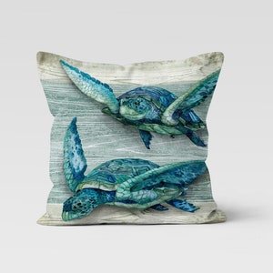 Sea Turtle Pillow Cover Turtle Throw Pillow Case Turtle - Etsy
