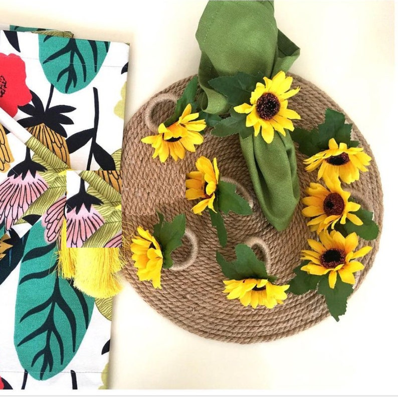 Sunflower Napkin Rings Yellow Flower Napkin Rings Wedding - Etsy