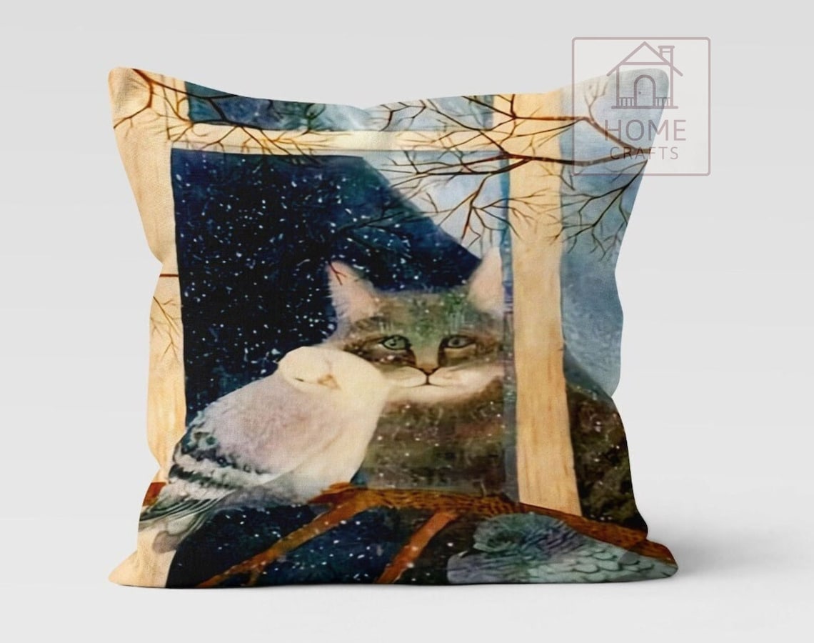 Cat Pillow Covers, Cat Throw Pillow Cases, Cat Outdoor Cushion, Cute ...