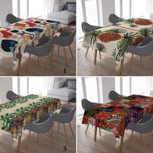Abstract Pattern Table Cover, Geometric Shapes Tablecloth, Modern Art ...