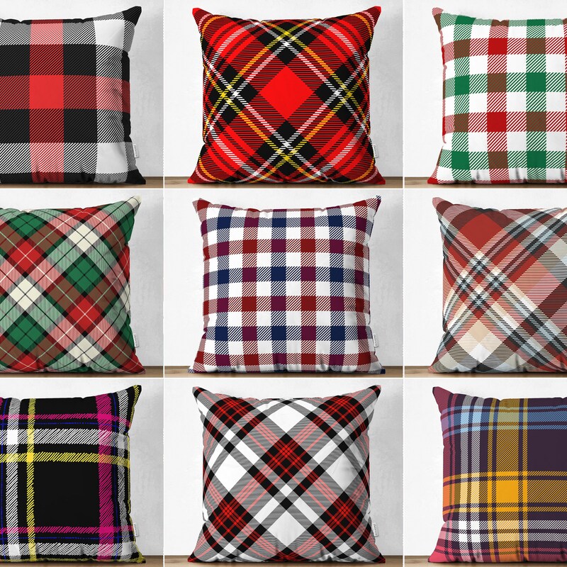 Tartan Pillow - Etsy