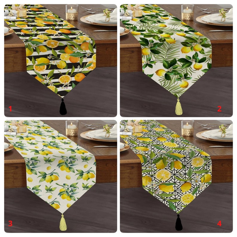 Lemon Table Runner Lemon Table Decor Luxury Lemon Table - Etsy