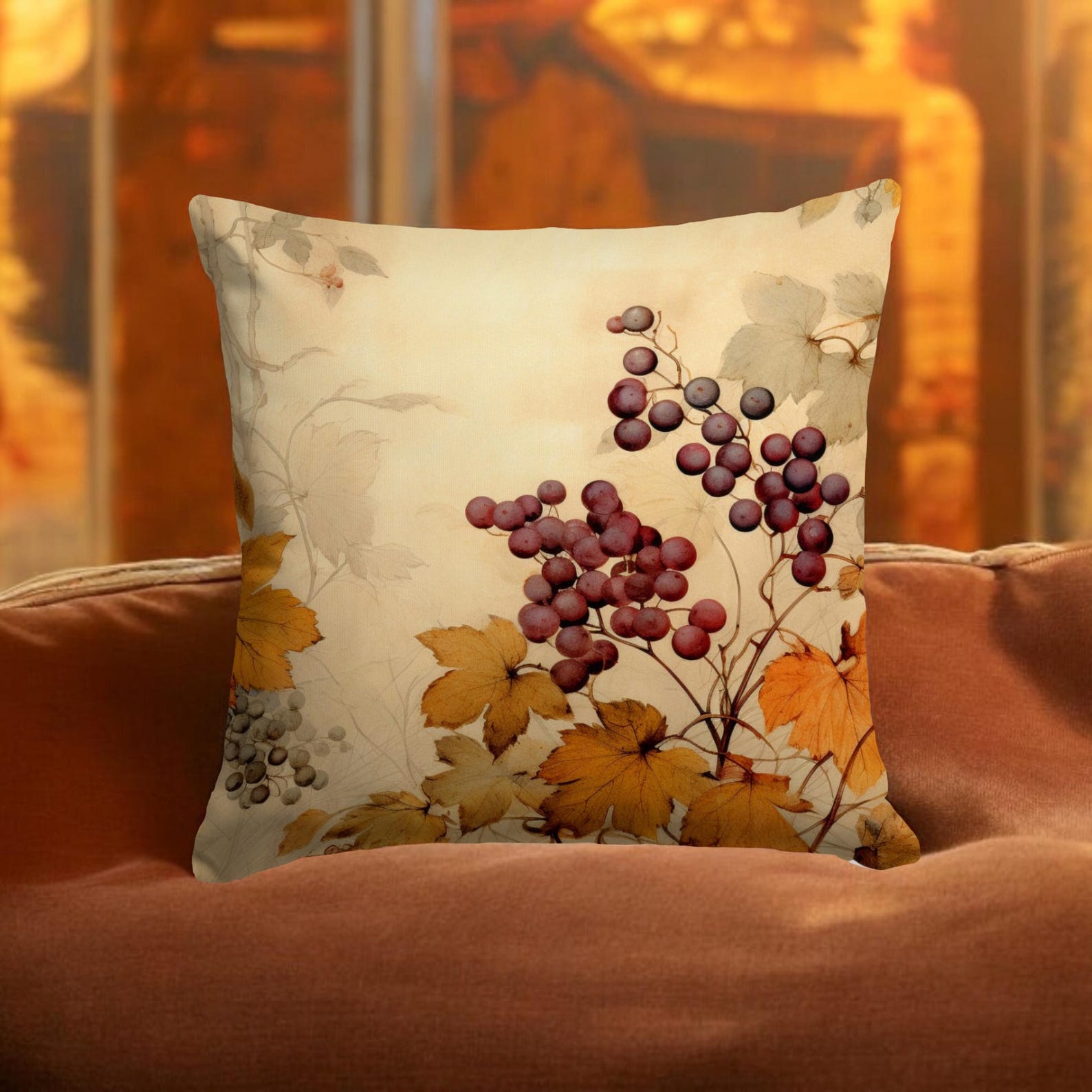 Falling Leaves Pillow Shams, Autumn Leaf Throw Pillow Covers, Dry Maple ...