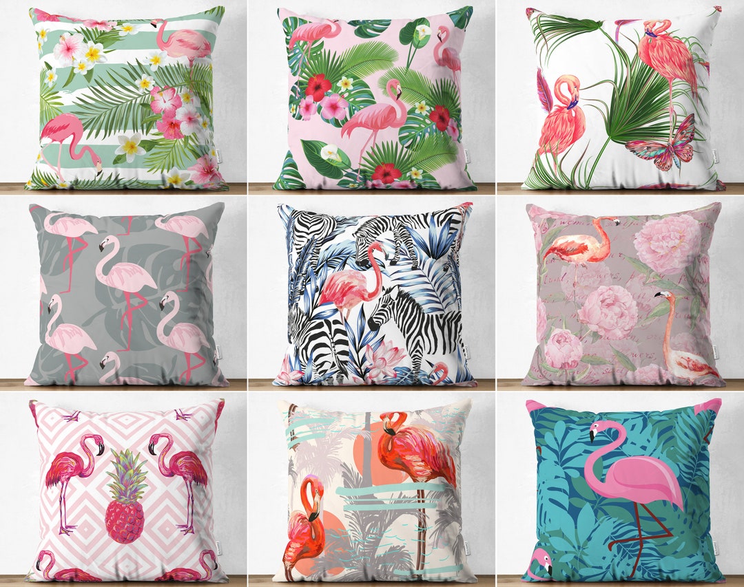 Pink Flamingo Pillowcase, Flamingo Pillow Covers, Pink Flamingo Pillow ...