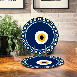 Evil Eye Placemat, Evil Eye Table Mat, Amulet Table Decor, Seeing Eye ...