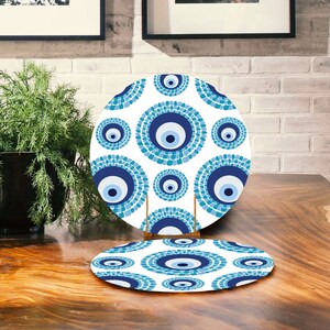 Evil Eye Placemat, Evil Eye Table Mat, Amulet Table Decor, Seeing Eye ...