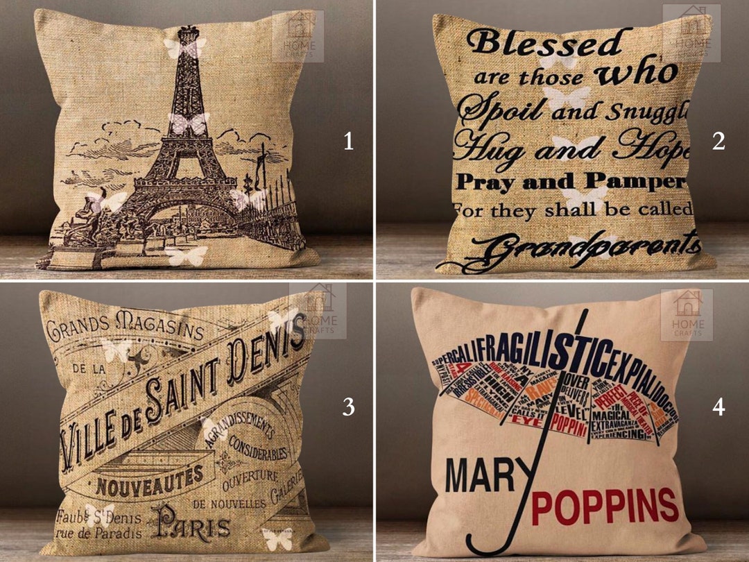 Eiffel Tower Pillow Cover, Paris Pillowcases, French Chic Cushion Cover ...