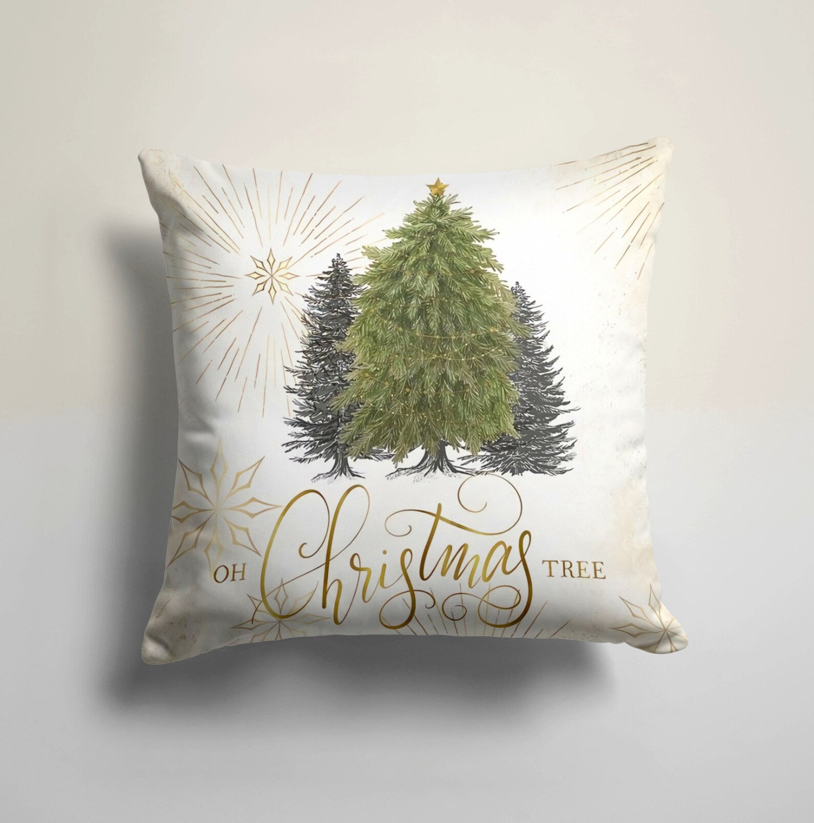 Decorative Christmas Pillow Cover Pine Tree Pillow Cover - Etsy