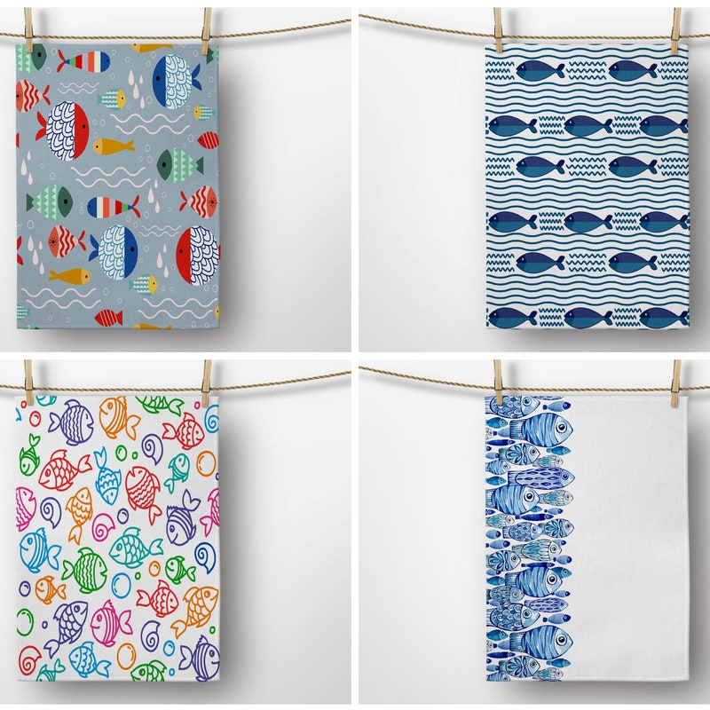 Fish Hand Towels - Etsy