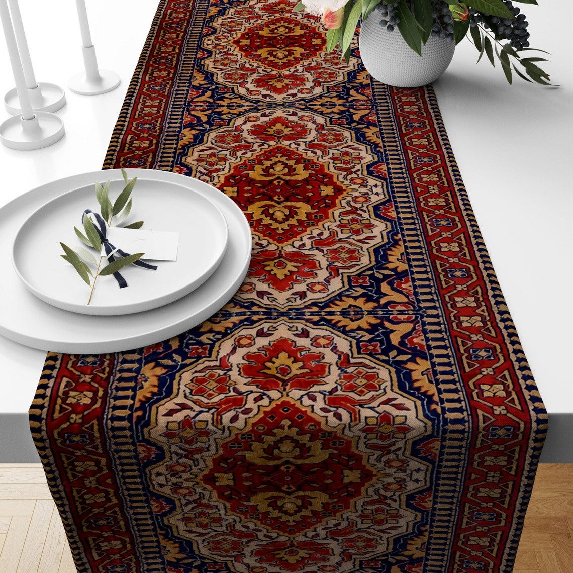 Kilim Table Runner, Ethnic Aztec Print, Southwestern Boho Decor - Etsy