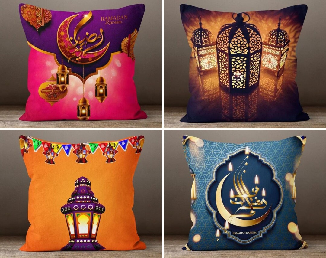 Ramadan Pillow Case, Islamic Throw Pillow Cover, Religious Motif ...