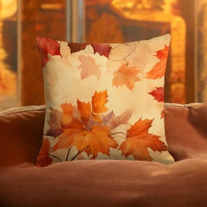 Falling Leaves Pillow Shams, Autumn Leaf Throw Pillow Covers, Dry Maple ...
