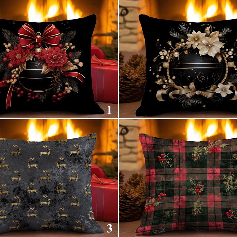 Red Floral Slip Cover - Etsy