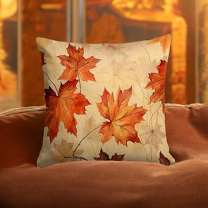 Falling Leaves Pillow Shams, Autumn Leaf Throw Pillow Covers, Dry Maple ...