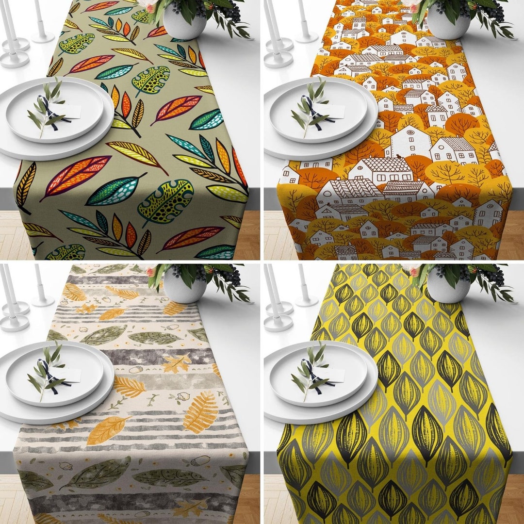 Autumn Leaves Table Runner, Ash Leaves Runner, Modern Table Top ...