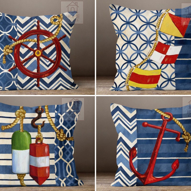 Nautical Flag Pillow - Etsy