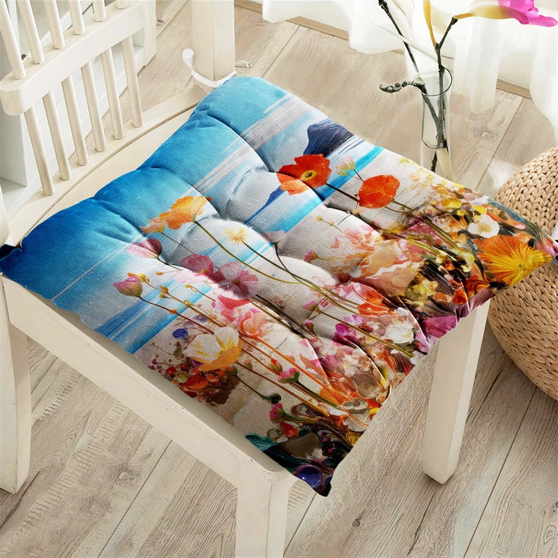 Almofada para cadeira de praia com amarras, modelo quadrado tropical ...