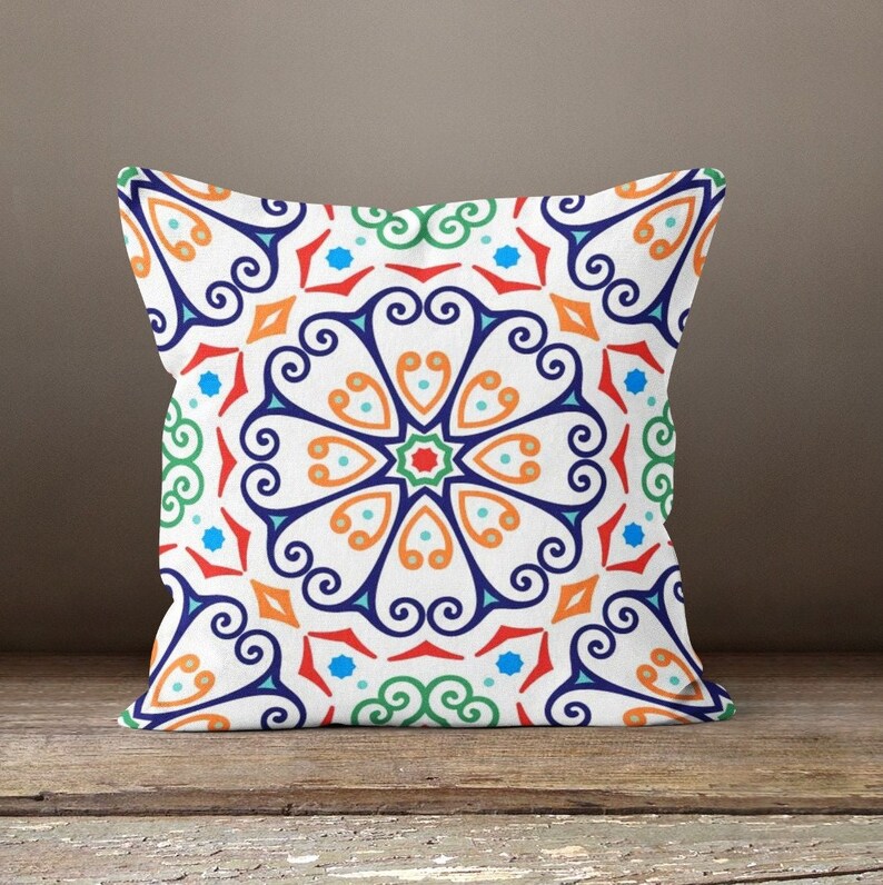 Tile Design Pillow Cover Tile Pattern Cushion Tile Throw - Etsy