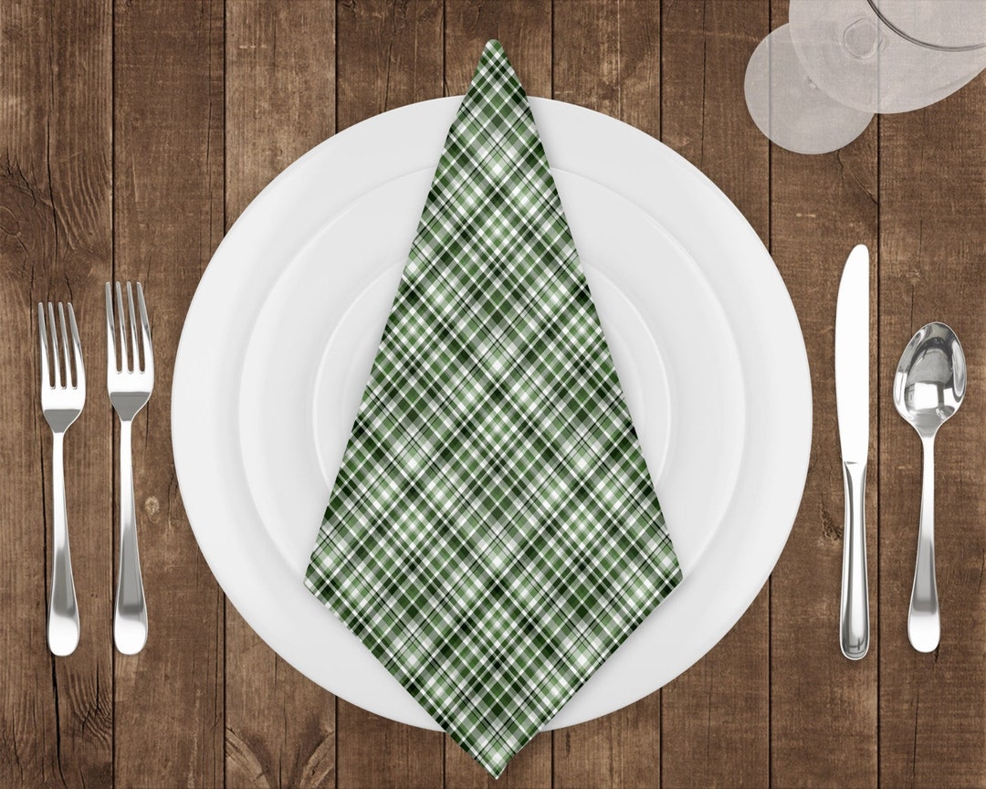 Checker Pattern Napkin, Chequer Design Napkin, Tartan Napkin, Plaid ...
