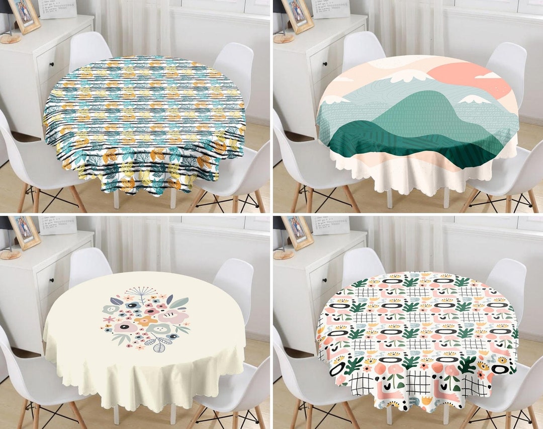 Abstract Circle Tablecloth, Boho Dining Table Decor - Etsy
