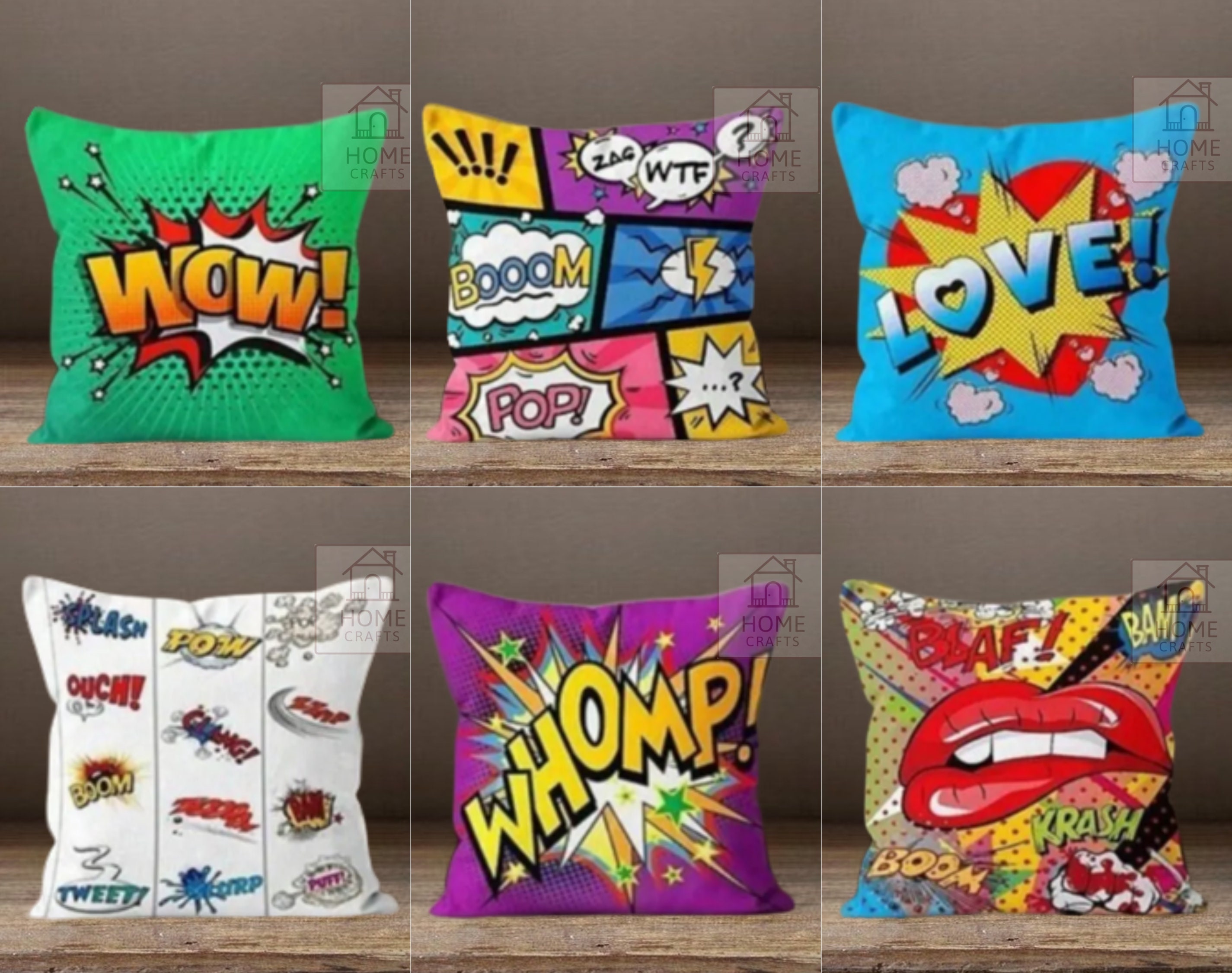 Pop Art Pillow Cover, Comic Book Style Cushion Case - Etsy