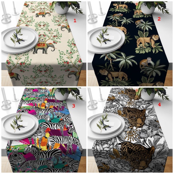 Safari Animal Table Runner African Table Top Animal | Etsy