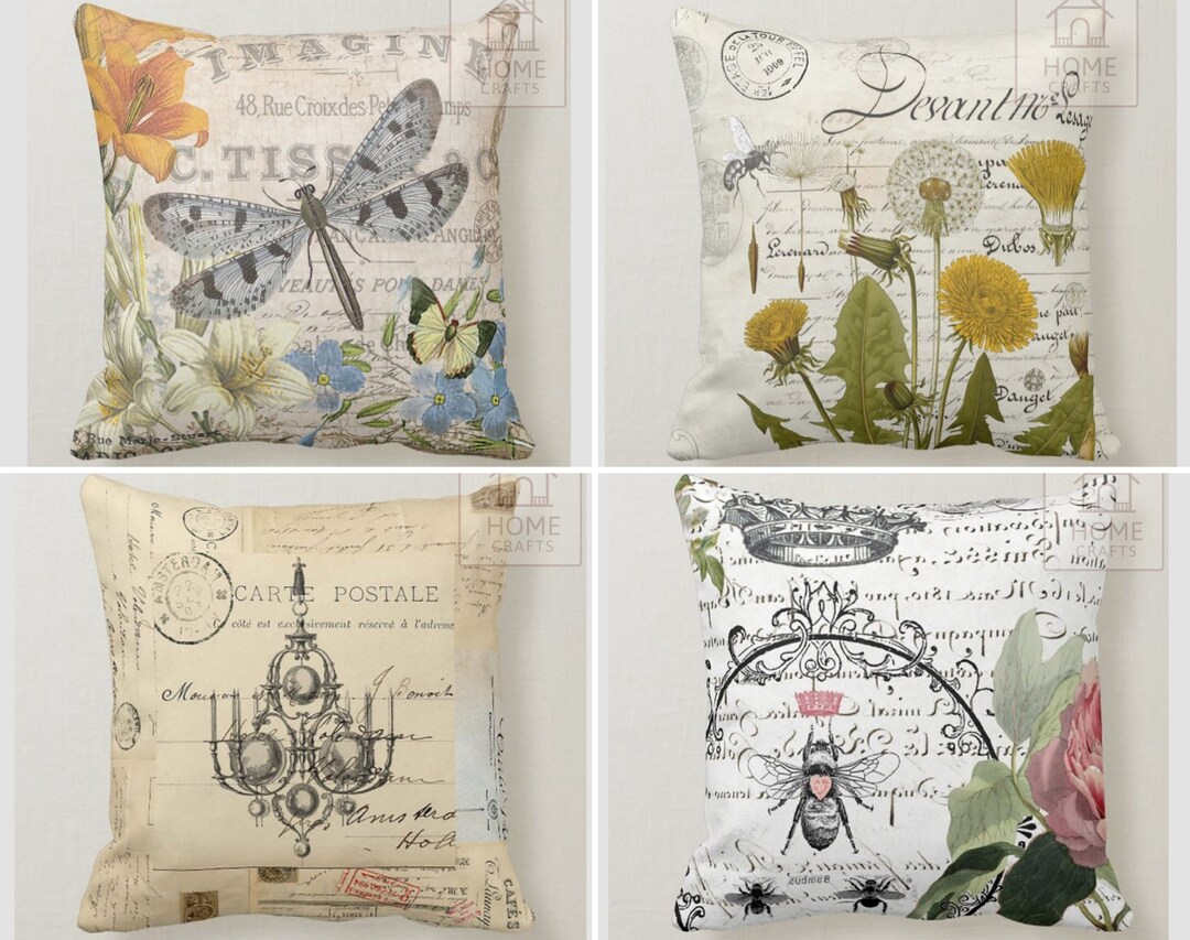 Butterfly Pillow Case, Queen Bee Cushion Cover, Bee Throw Pillow ...