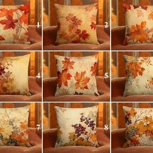 Falling Leaves Pillow Shams, Autumn Leaf Throw Pillow Covers, Dry Maple ...