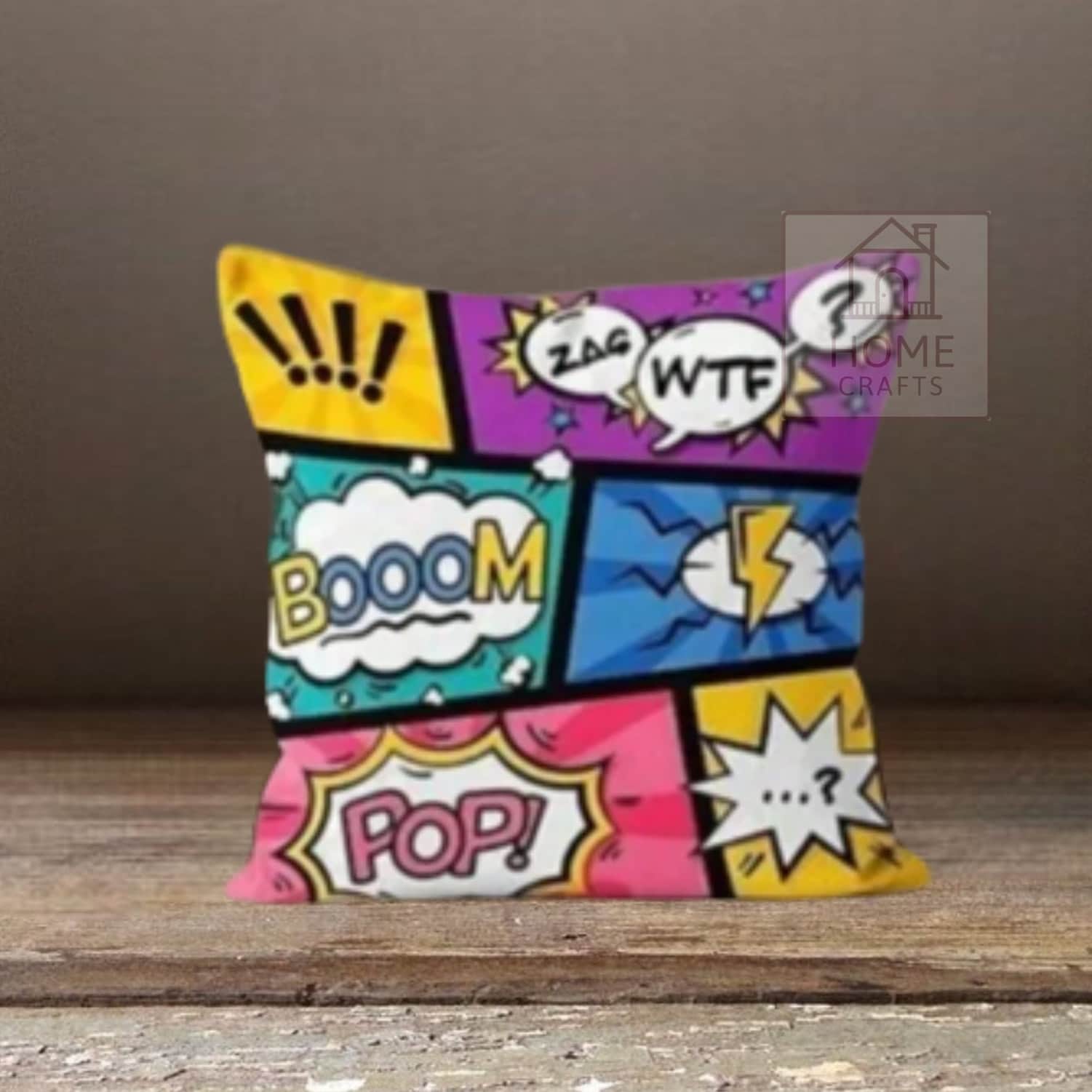 Pop Art Pillow Cover, Love Print Cushion Case, Pop Art Wow Print Pillow ...