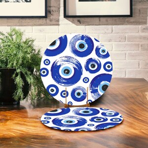 Evil Eye Placemat, Evil Eye Table Mat, Amulet Table Decor, Seeing Eye ...