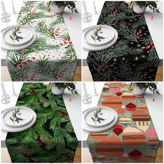 Christmas Table Runner Xmas Table Linen New Year Table Top - Etsy