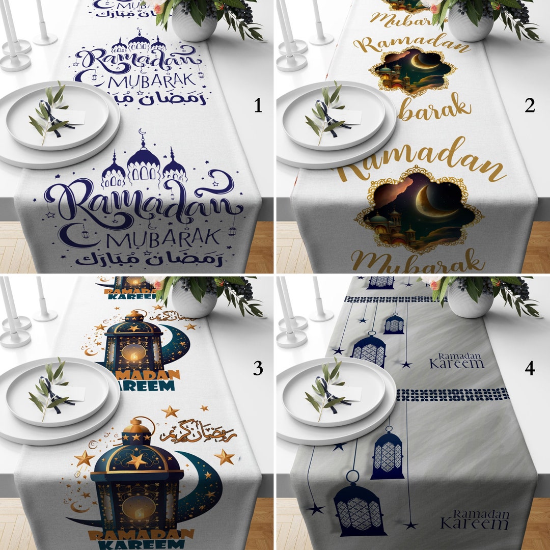 Arabic Table Runner, Ramadan Runner, Calligraphy Table Runner, Mosque ...