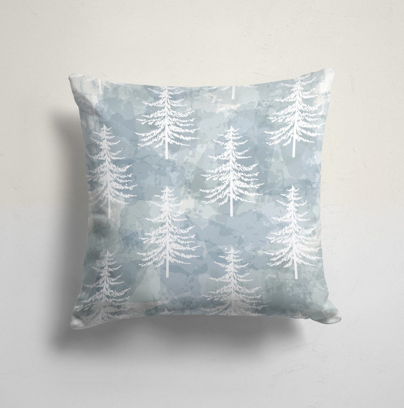 Woodland Pillow Cover Pine Tree Pillow Case Christmas - Etsy