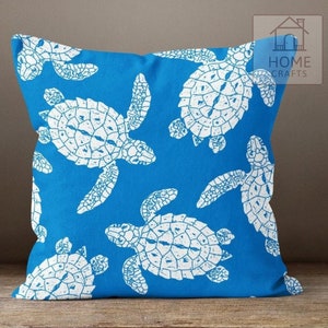 Sea Turtle Pillow Cover, Turtle Throw Pillow Case, Turtle Outdoor ...