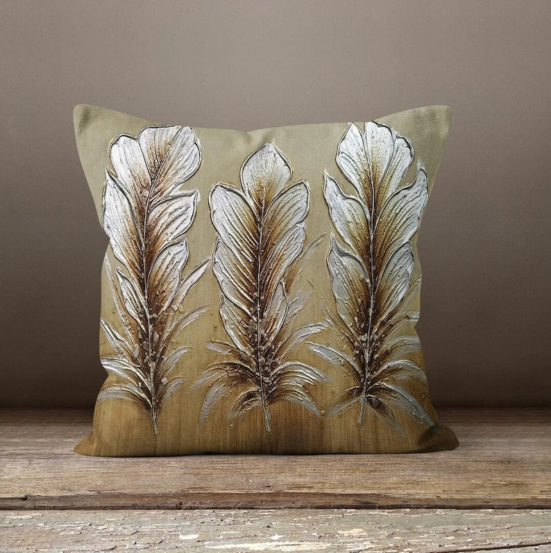 Capa de almofada estilo sudoeste com penas, capa de almofada boho ...