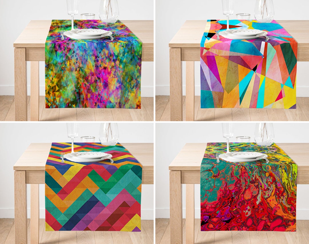 Gallant Design Table Runner, Modern Art Print Runner, Stylish ...