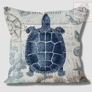 Sea Turtle Pillow Cover, Turtle Throw Pillow Case, Turtle Outdoor ...