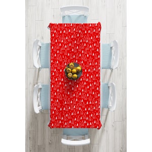 Love Trend Tablecloth, Red Heart Table Cover, Amour Tableware, Romance ...