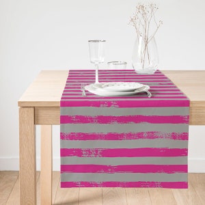 Parallel Straight Lines Pattern Table Deco, Striped Table Runner, Sleek ...