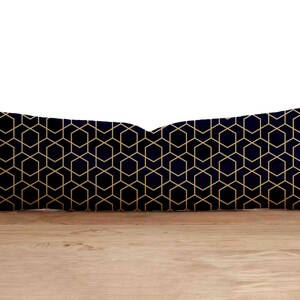 Geometric Pattern Long Pillow Case, Abstract Design Lumbar Pillow Cover ...