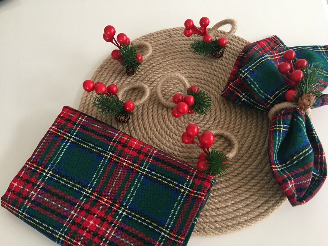 Red Berries Napkin Rings Faux Fruit Napkin Rings Christmas - Etsy