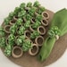 Succulent Napkin Rings, Green Floral Napkin Rings, Wedding Napkin Rings ...