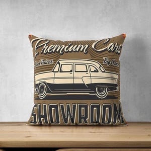 Retro Car Cushion Case, Retro Car Pillow Case, Classic Cars Pillow ...